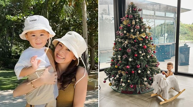 LOOK: Kryz Uy sets up Christmas tree with son Scottie | PUSH.COM.PH