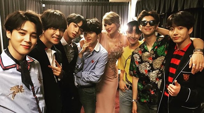 Taylor Swift, thrilled as she meets K-pop group BTS | PUSH.COM.PH